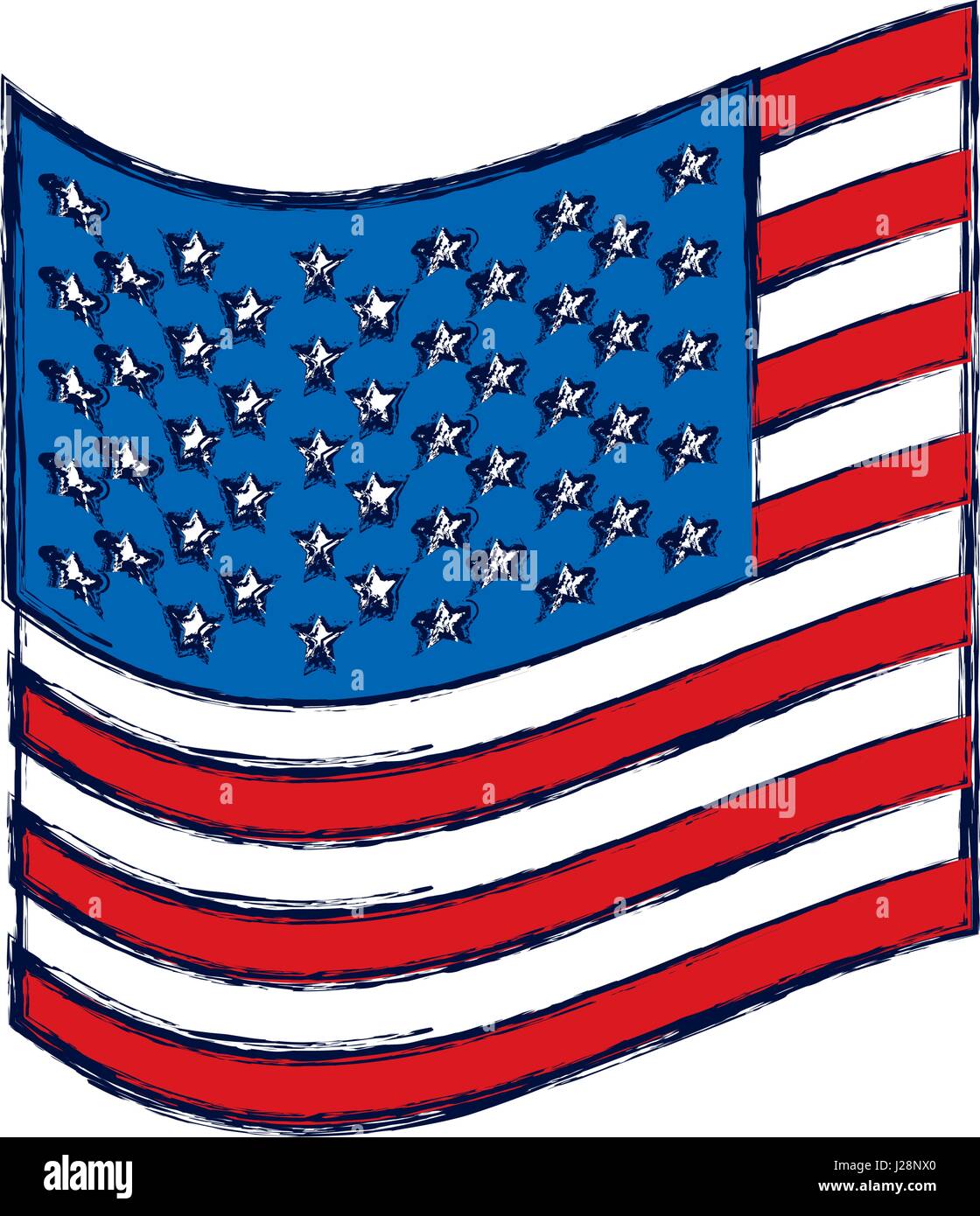 Small American Flag Stock Vector Images - Alamy