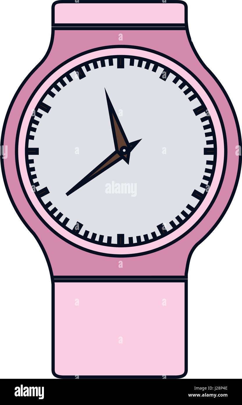 Round wall clock pink Stock Vector Images - Alamy