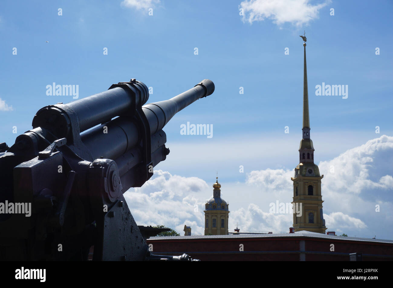 An artillery piece at the artillery museum in Saint Petersburg Stock ...