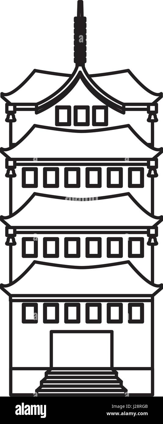 culture japanese tower building Stock Vector Image & Art - Alamy