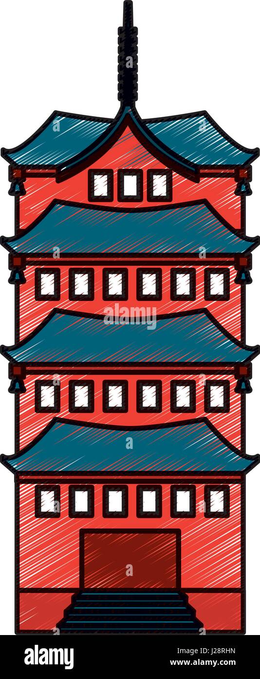 culture japanese tower building Stock Vector Image & Art - Alamy