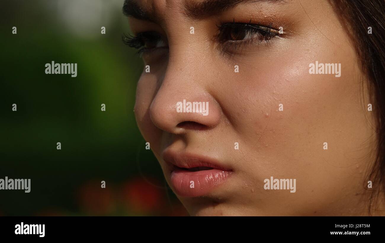 Disgusted Pretty Female Stock Photo - Alamy