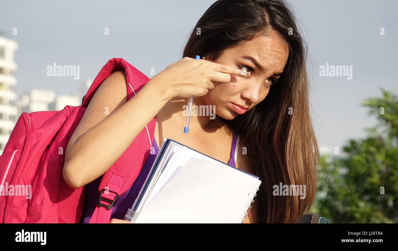 Beautiful Girl Student Stock Photo - Alamy