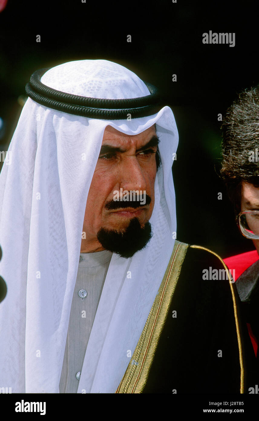 The Amir of Kuwait Sheik Jabir Al-Sabah takes questions from reporters ...