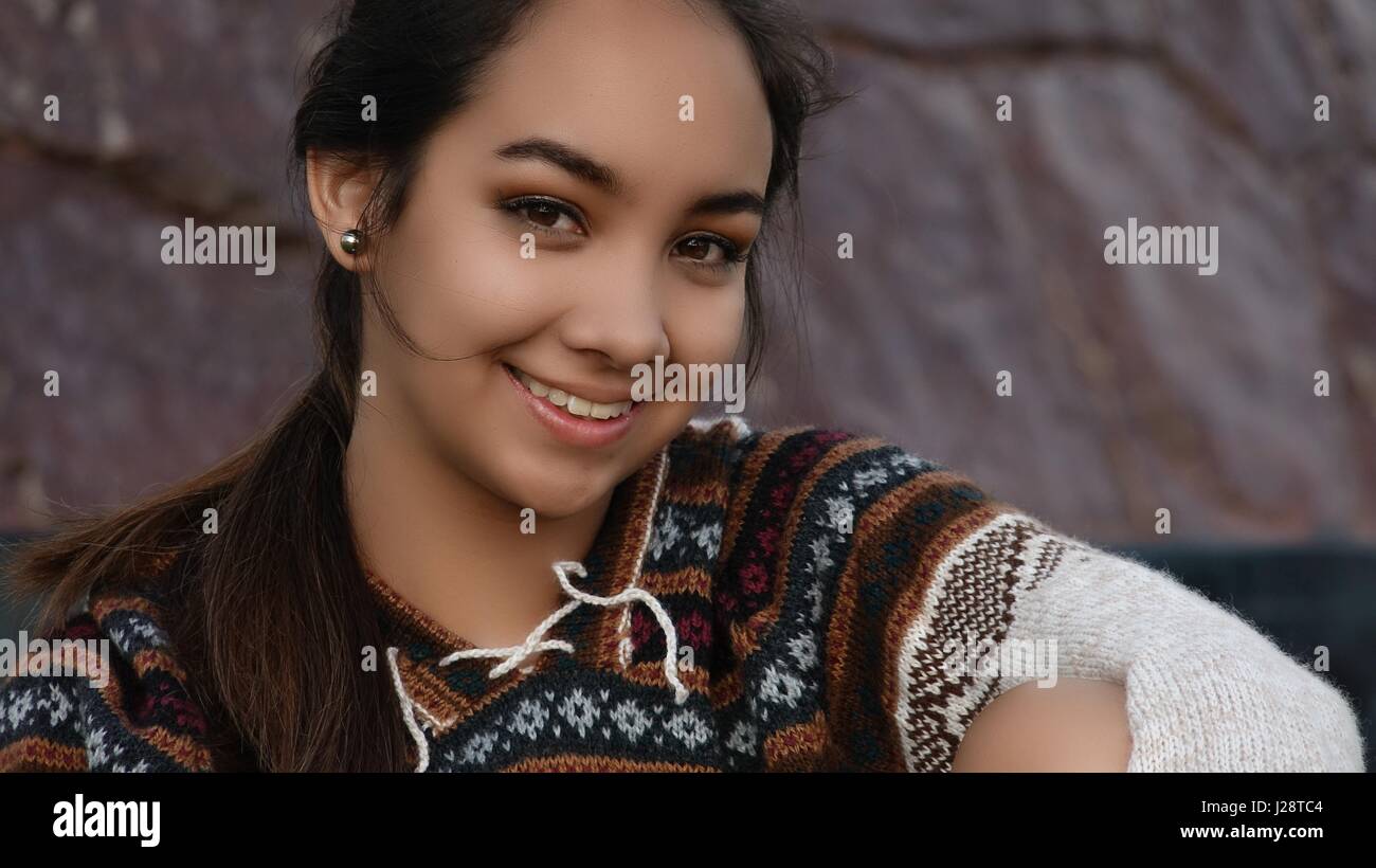 Hispanic Youthful Female Stock Photo - Alamy