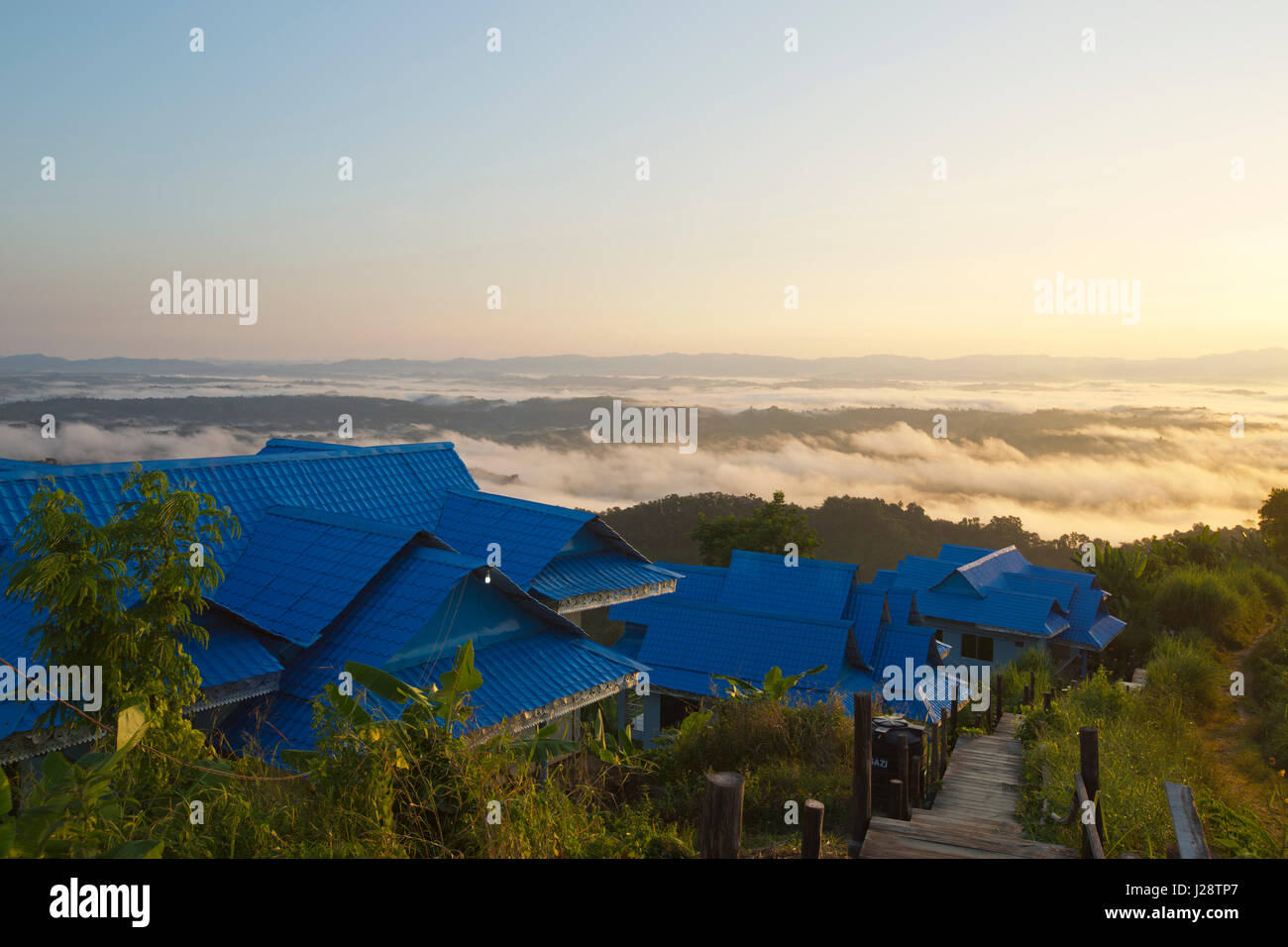 View of the Nilachal Escape Resort on the top of the Nilachal hill at ...