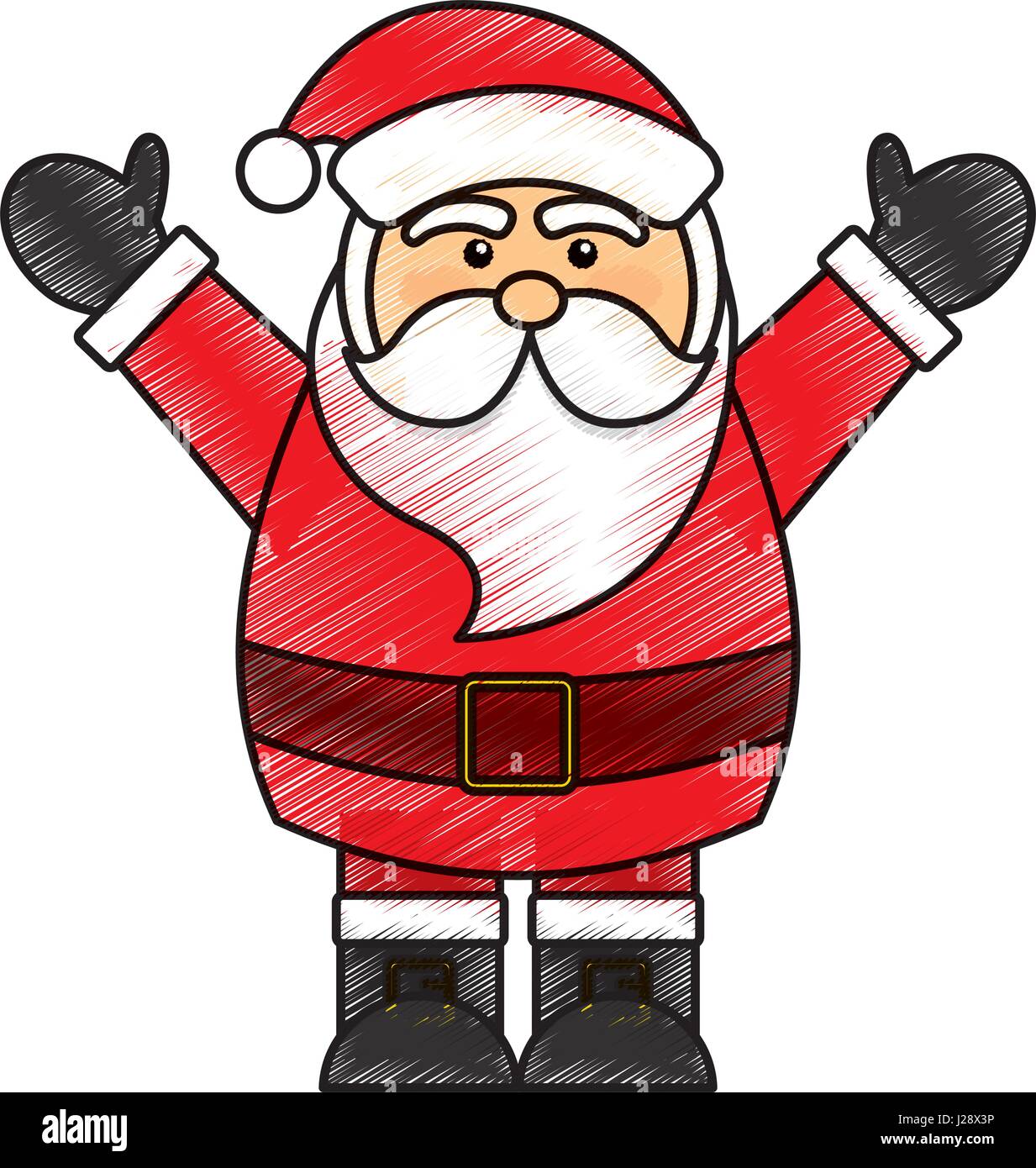 cute santa avatar character Stock Vector Image & Art - Alamy