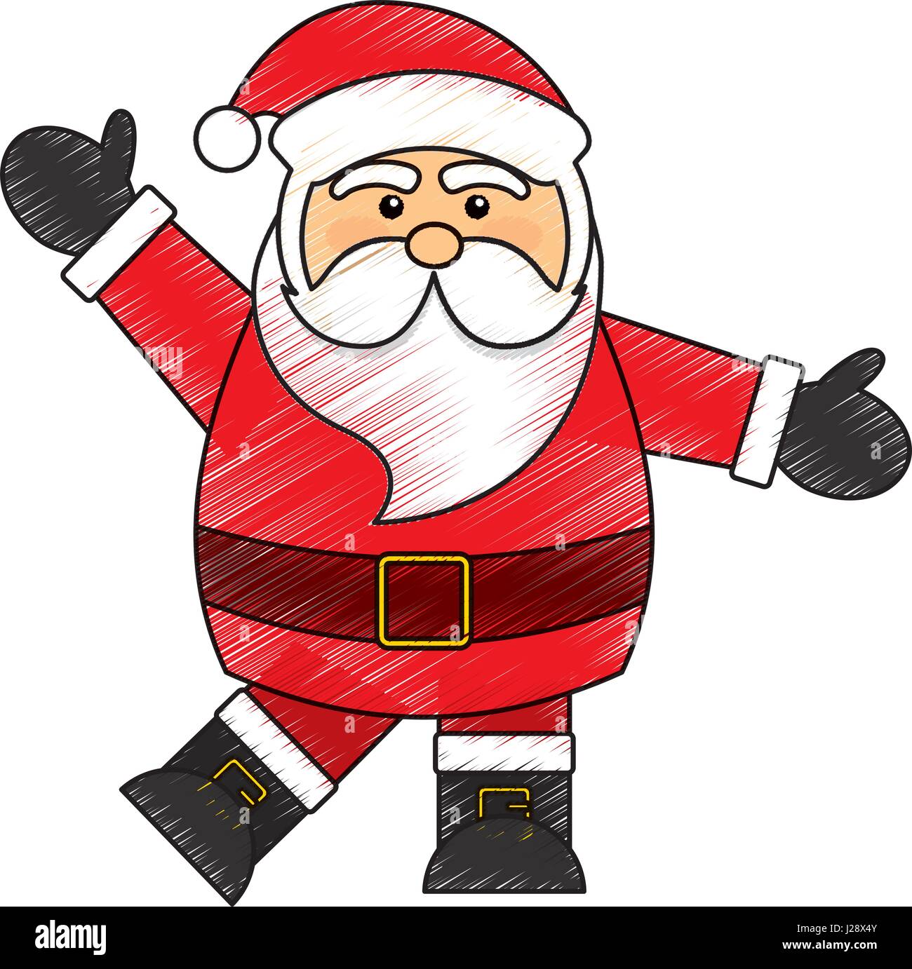 cute santa avatar character Stock Vector Image & Art - Alamy