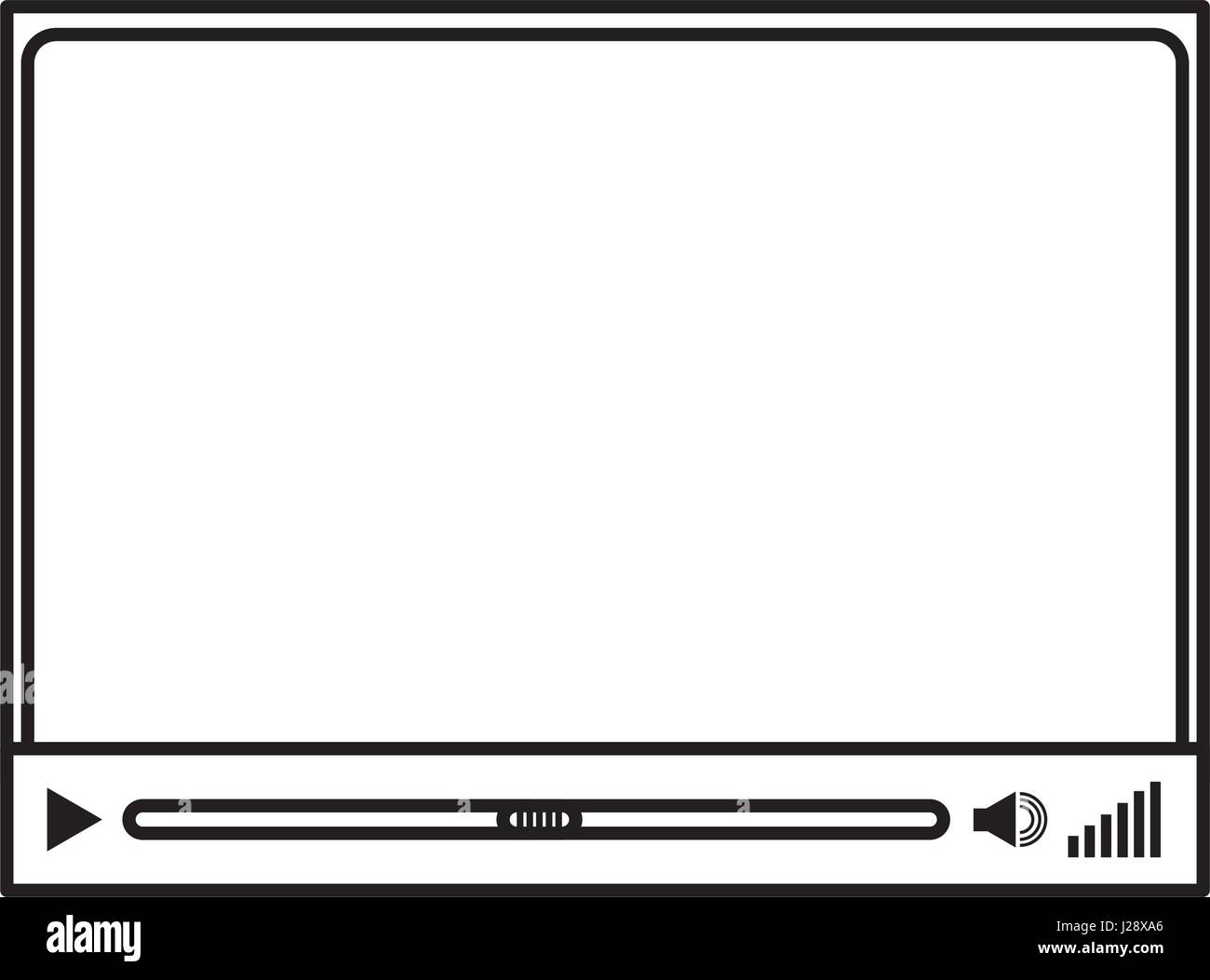 media player template icon Stock Vector Image & Art - Alamy