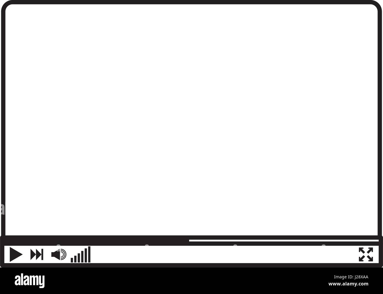 media player template icon Stock Vector Image & Art - Alamy