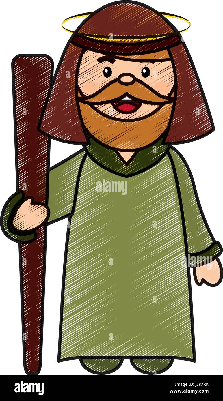 saint joseph manger character Stock Vector Image & Art - Alamy