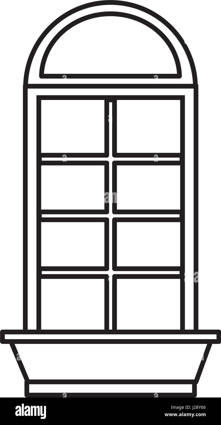 windows house style isolated icon Stock Vector Image & Art - Alamy