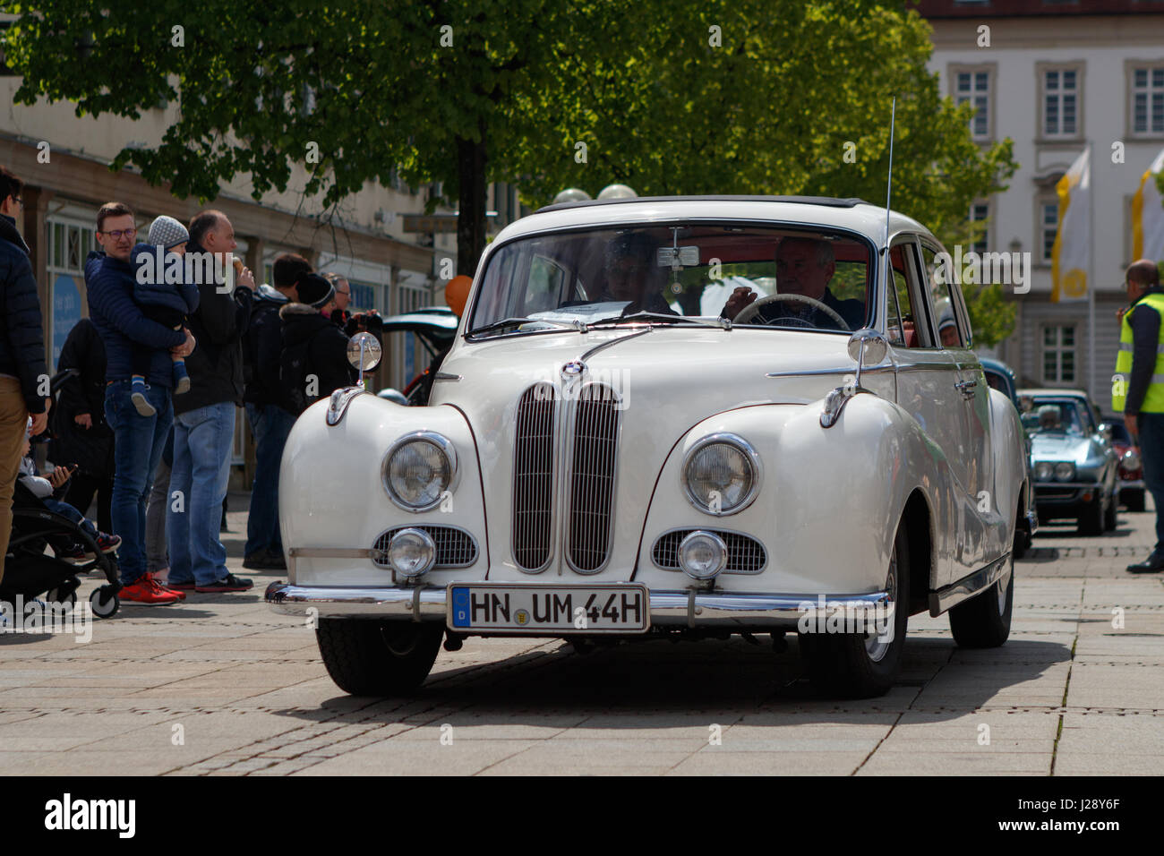 LUDWIGSBURG, GERMANY - APRIL 23, 2017: BMW 501 Baroque Angel oldtimer ...