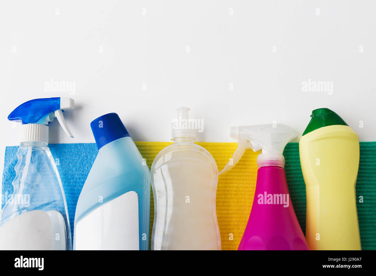 cleaning stuff on white background Stock Photo - Alamy