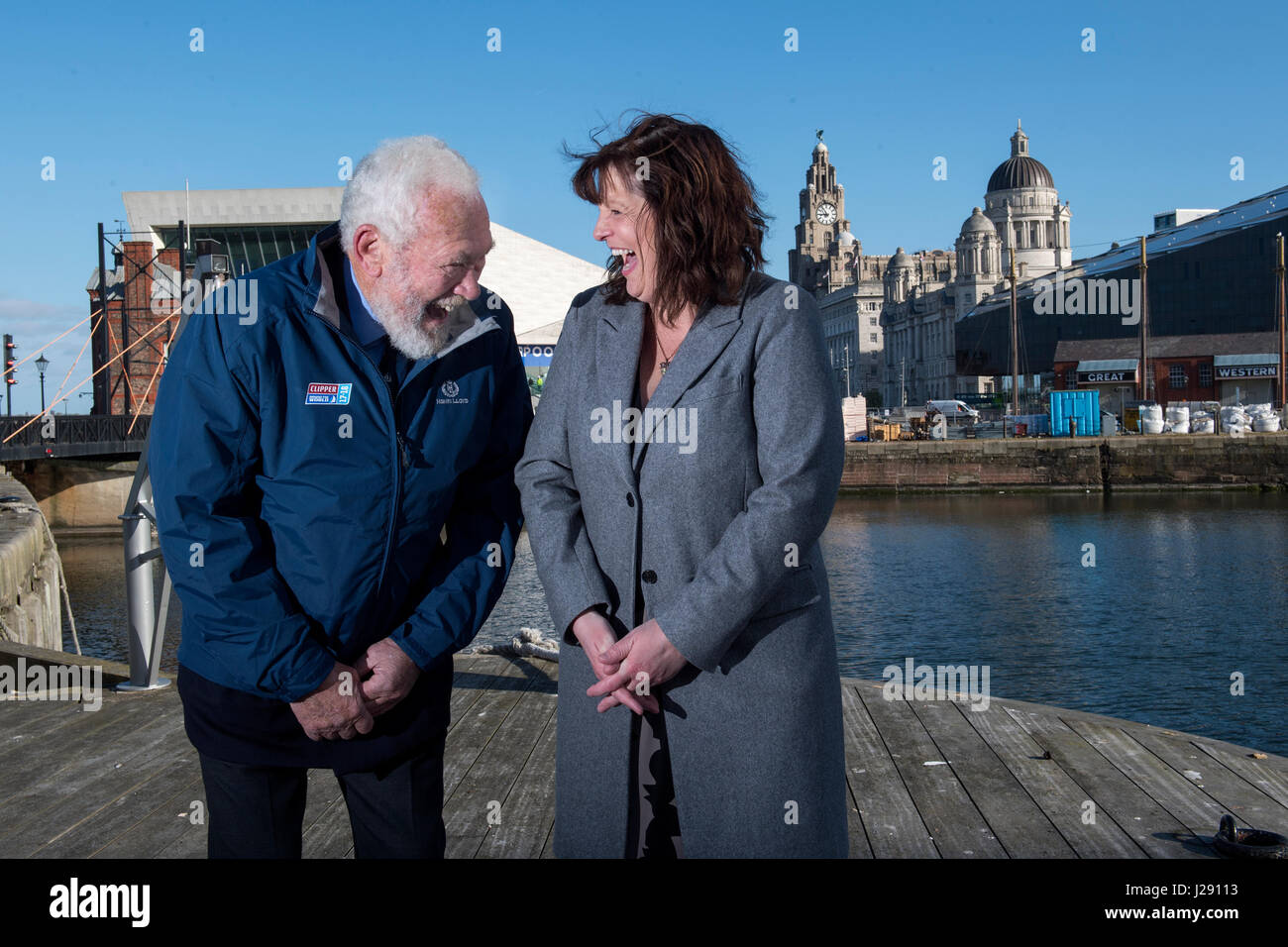 Sir Robin Knox-Johnston, founder of the Clipper Race, (left) and deputy ...