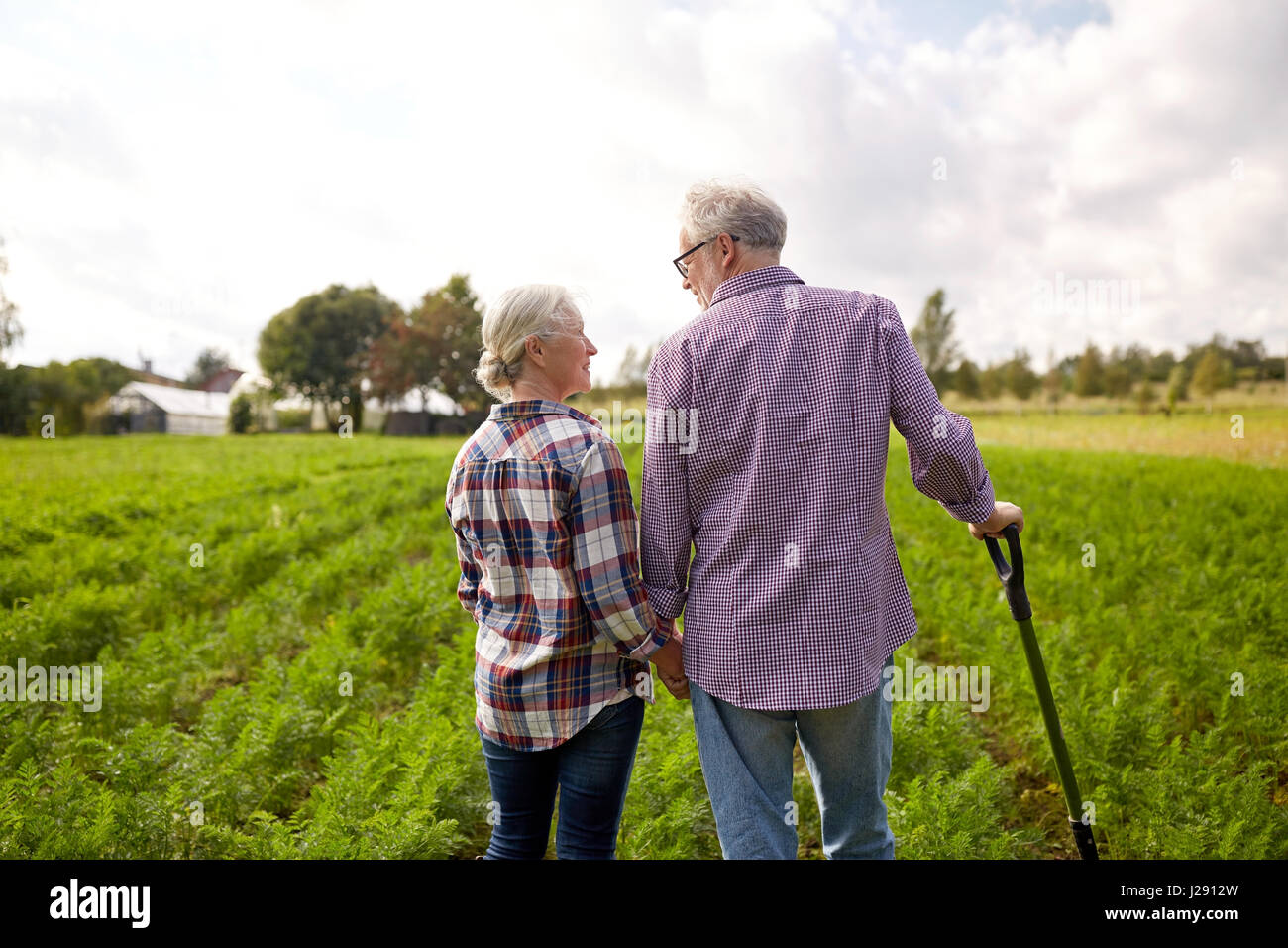 Elderly couple back garden hi-res stock photography and images - Alamy