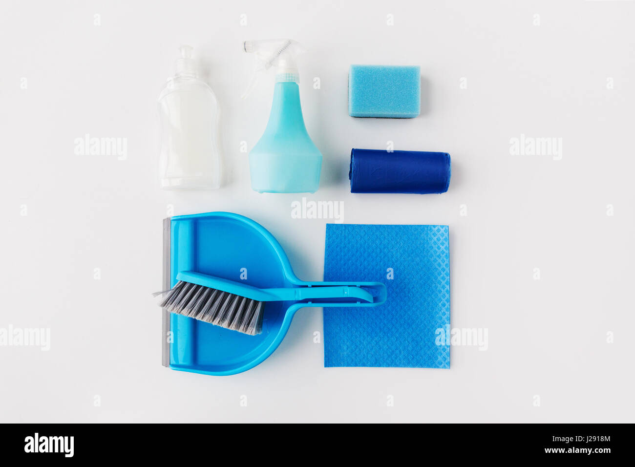 cleaning stuff on white background Stock Photo - Alamy
