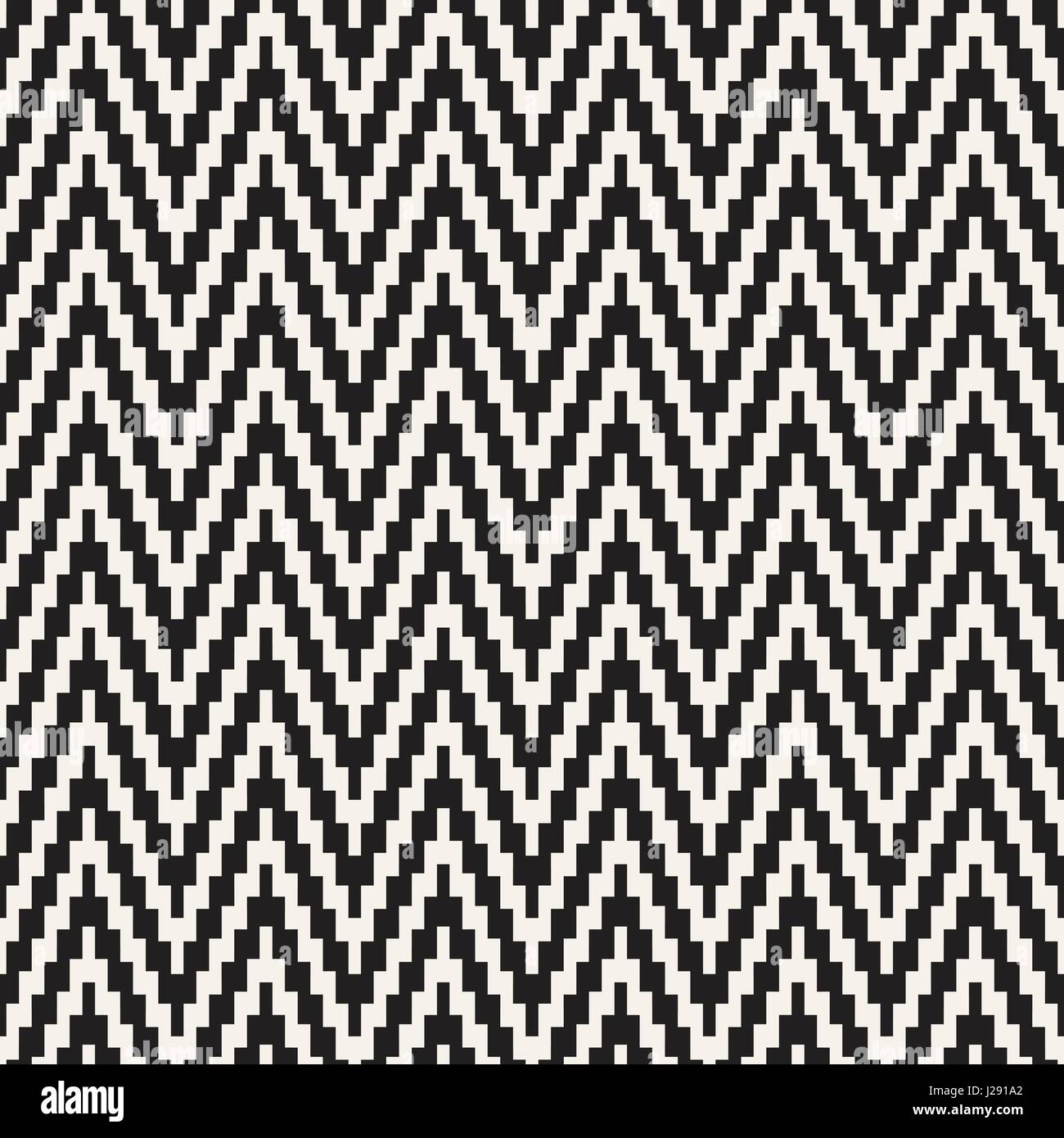 Repeatable geometric grid texture. Vector seamless mesh pattern. Monochrome zigzag edgy lines ...
