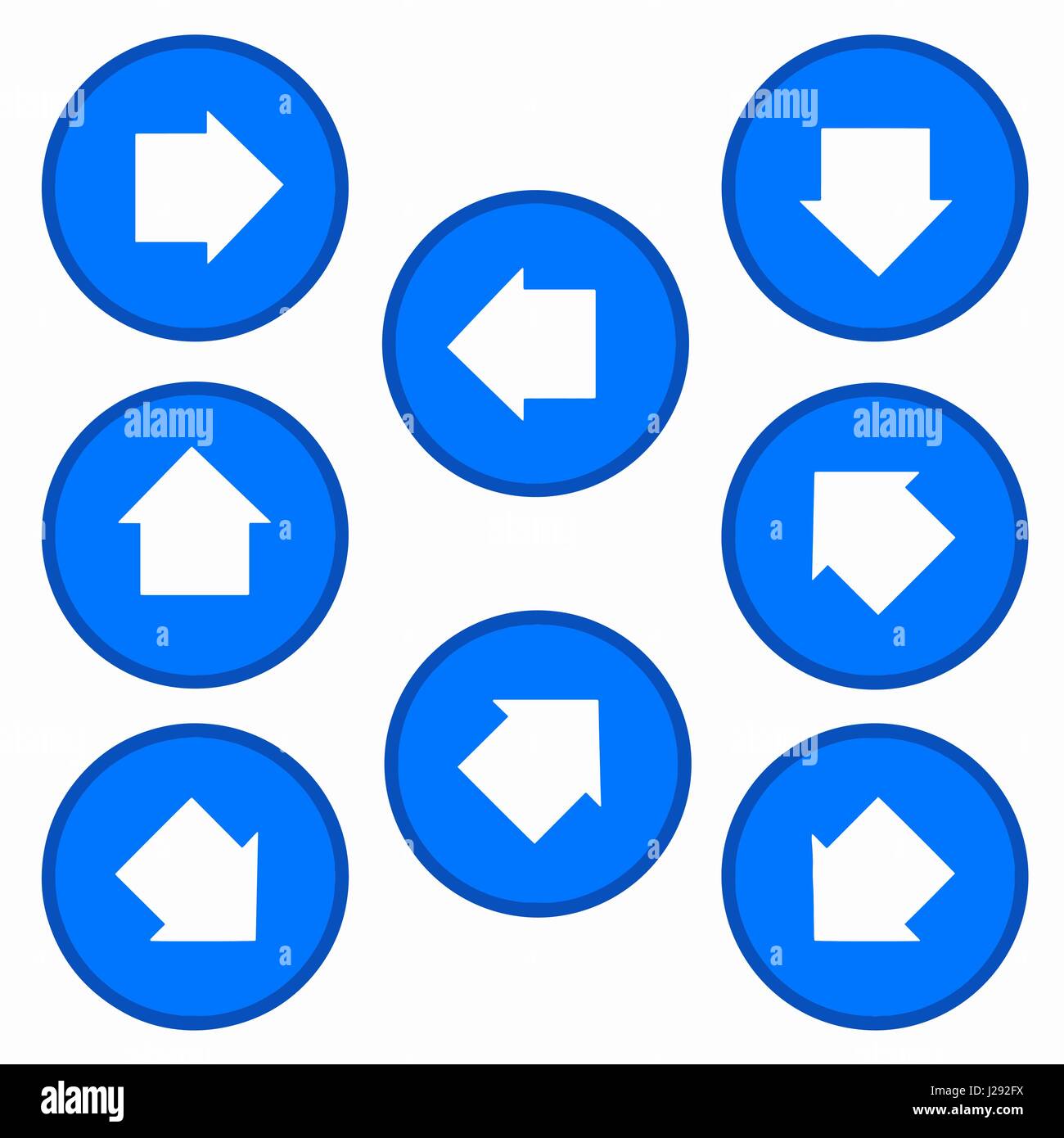 vector set - arrows in blue circles Stock Vector Image & Art - Alamy