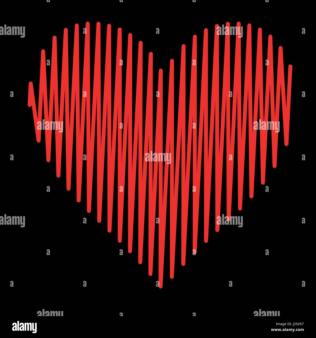 Heart Set Illustration red heartbeat Stock Vector Image & Art - Alamy