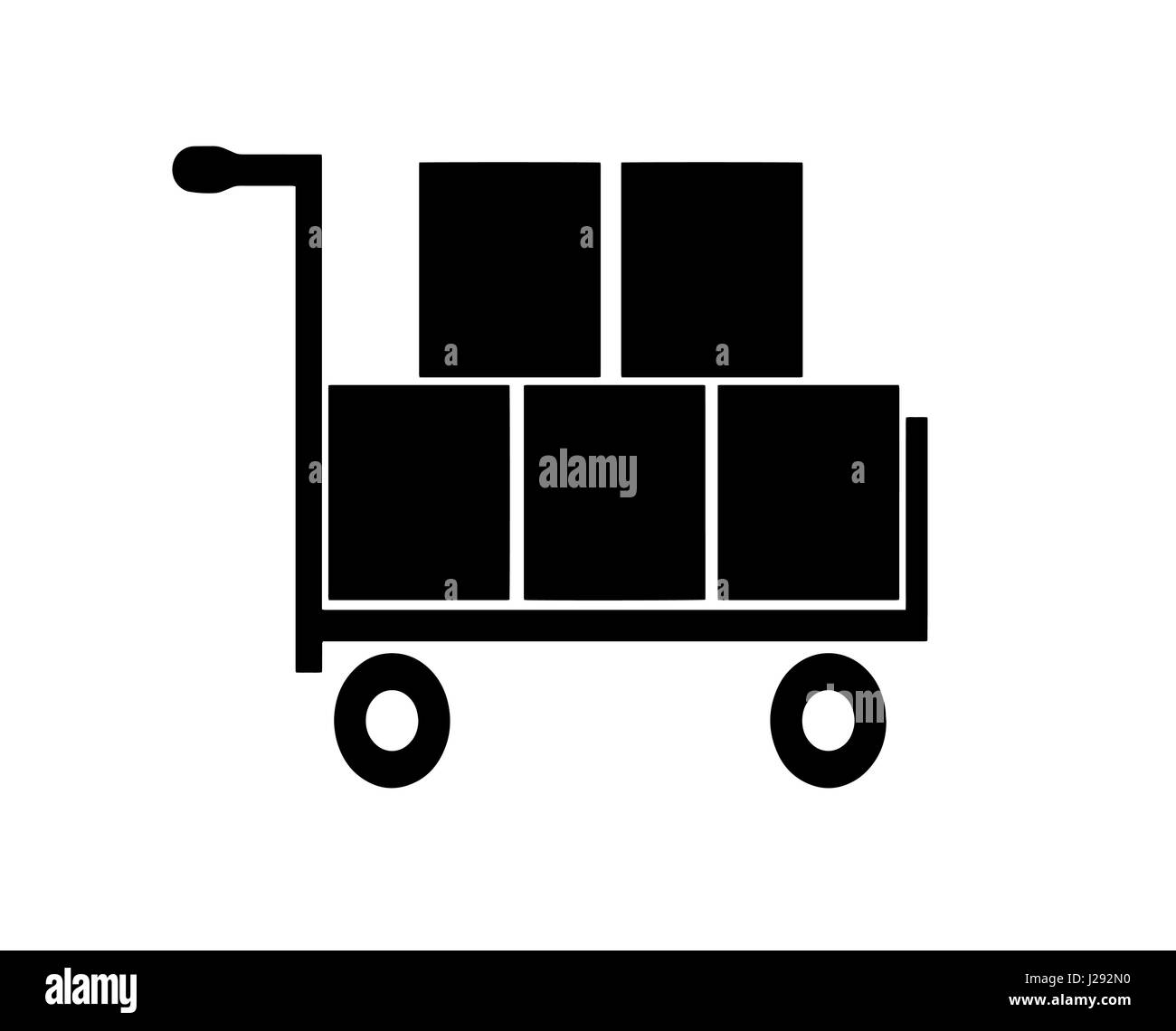 shopping cart vector - basket with boxes Stock Vector Image & Art - Alamy