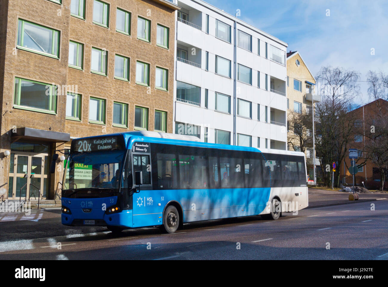 New bus line 20x, Lauttasaari, Helsinki, Finland Stock Photo - Alamy
