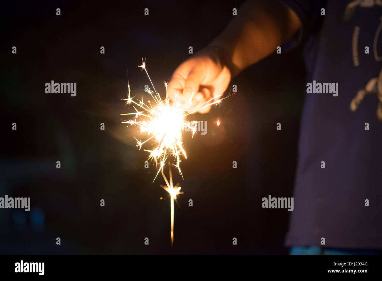 Asia children holding Crackers or firework.- (Selective focus Stock ...