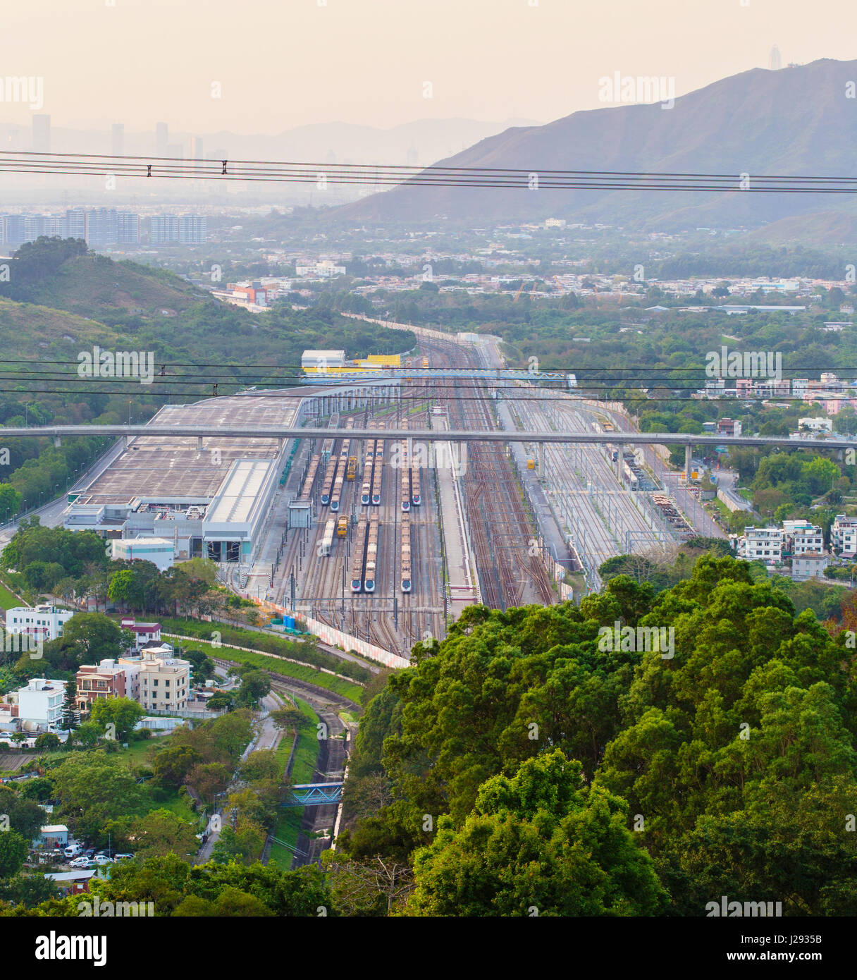 railway station in hong kong Stock Photo - Alamy