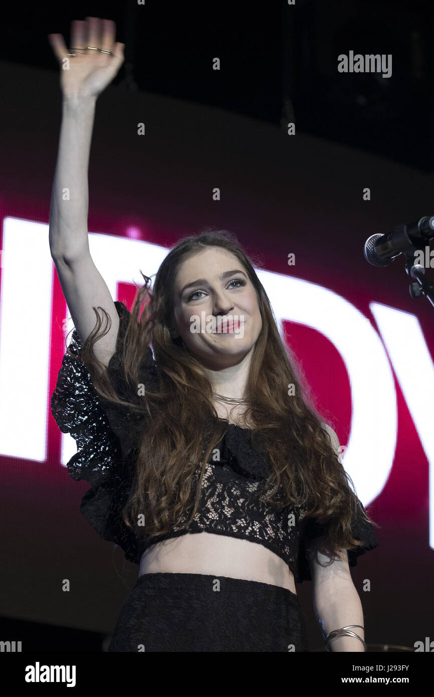 English singer Birdy performing live at the 'La noche de Cadena 100 ...