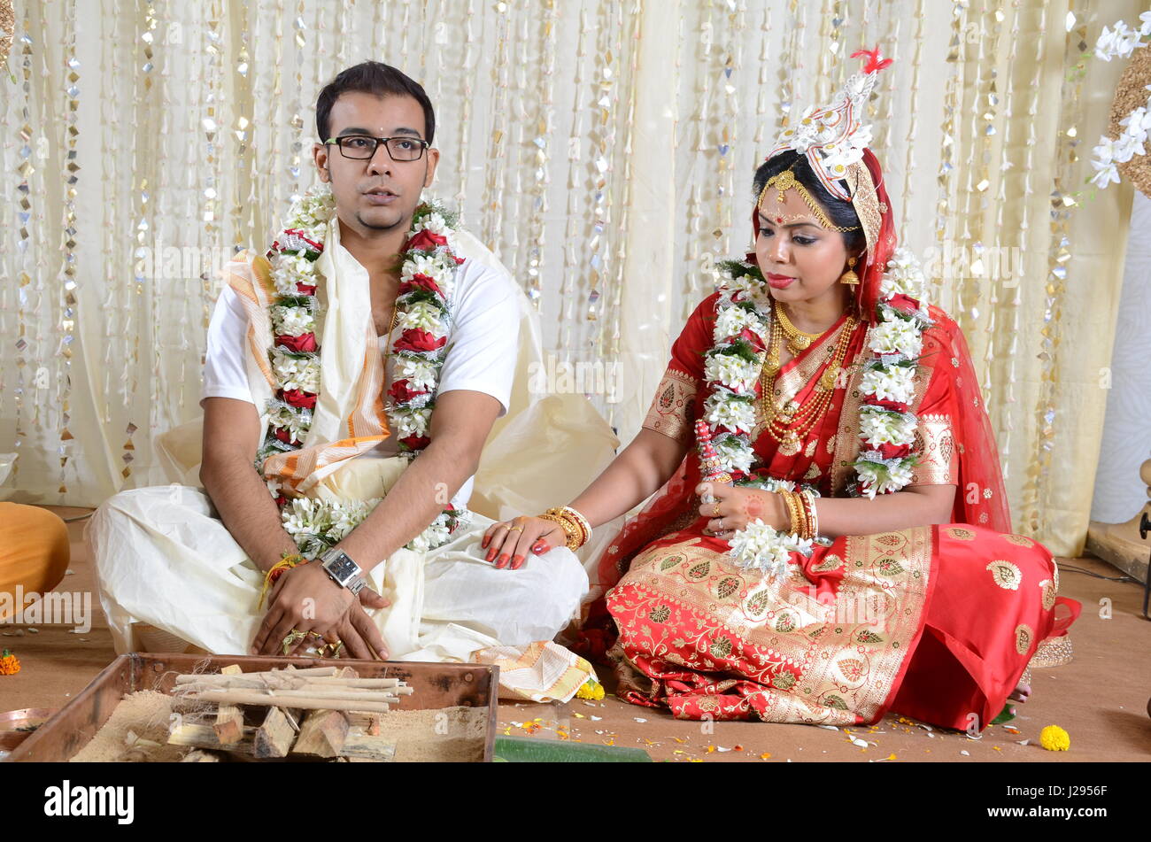 Bride during the marriage rituals Stock Photo - Alamy