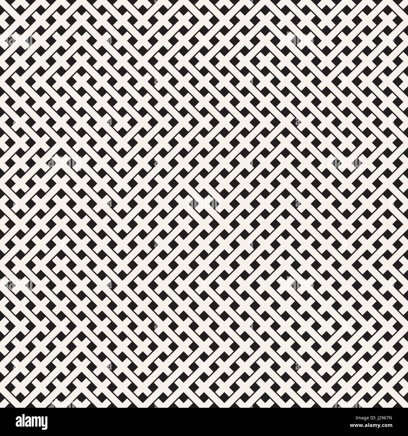 Weave Seamless Pattern. Stylish Repeating Texture. Braiding Background of Intersecting Stripes ...