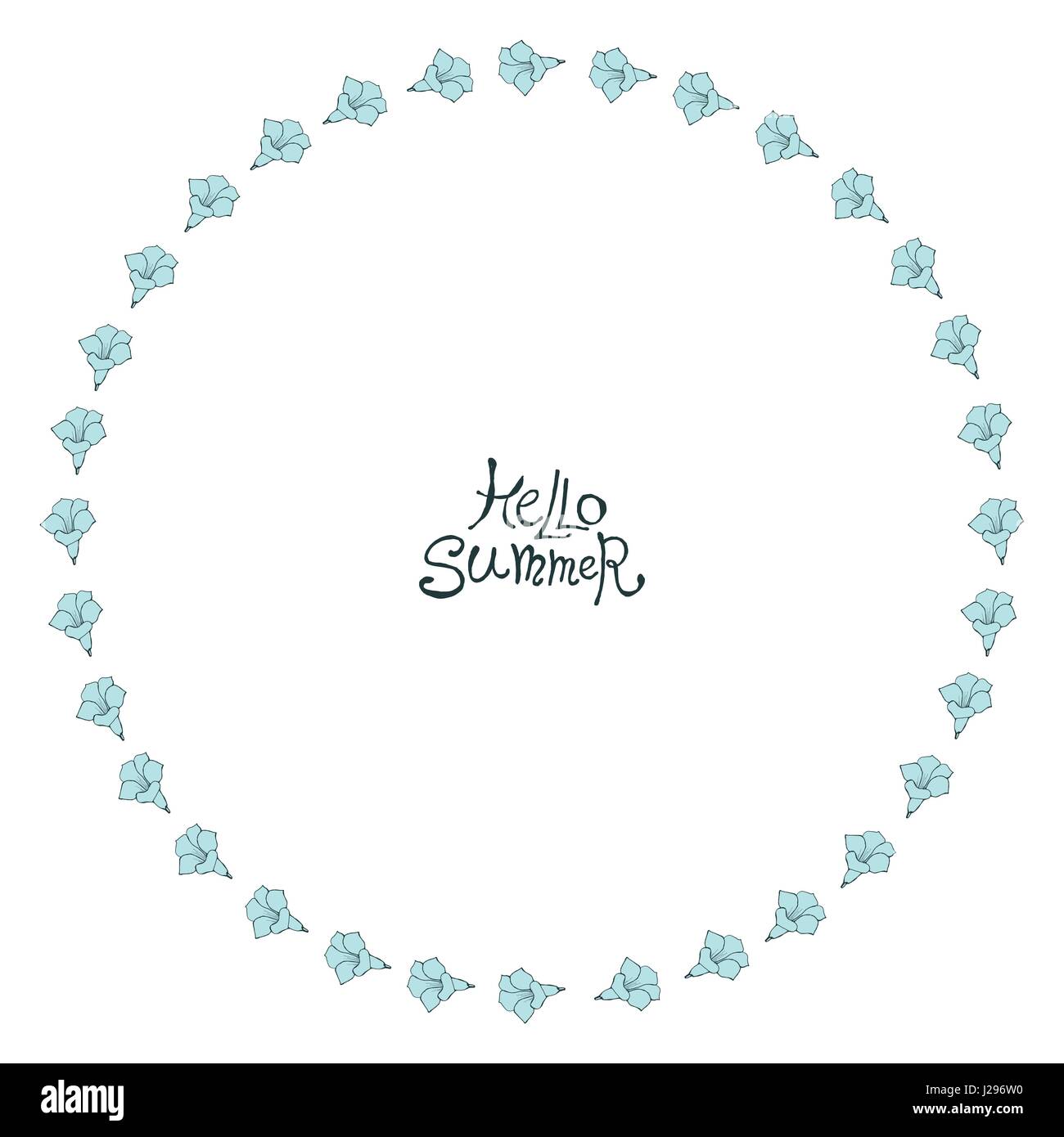 Blue Circle Border Design