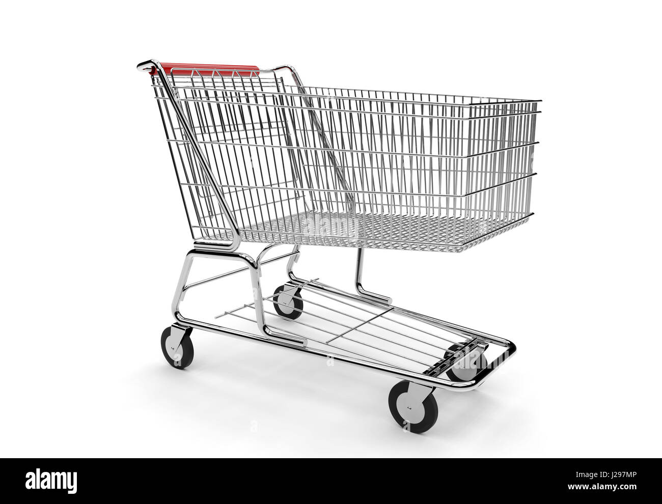 Empty shopping cart isolated on a white background Stock Photo - Alamy
