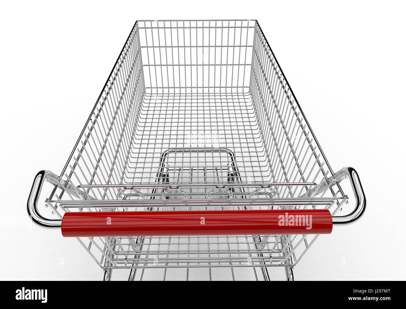 Empty shopping cart isolated on a white background Stock Photo - Alamy