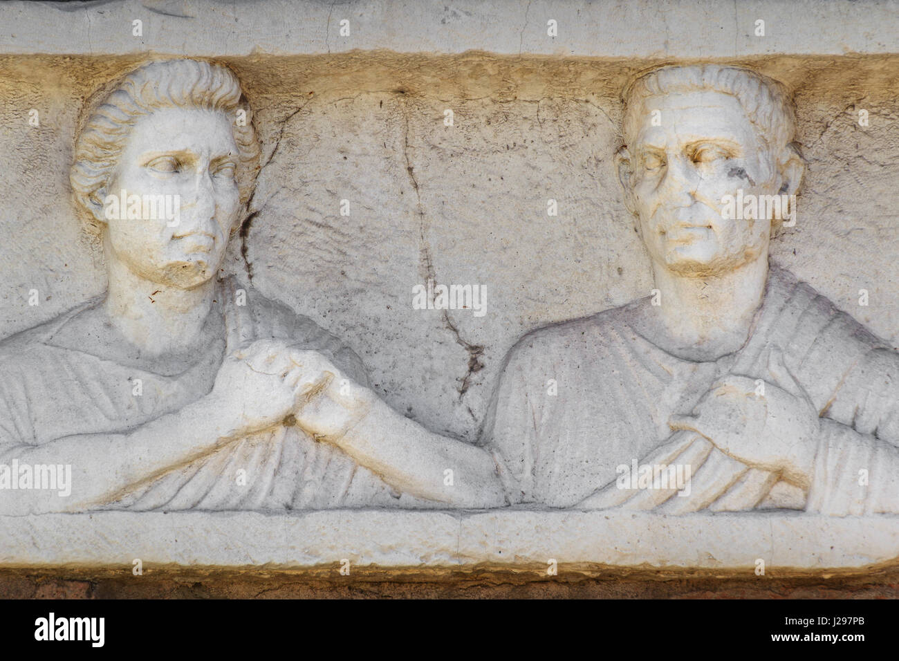 Never-ending love ("tomb of the frontispieces" - Appian way Stock Photo ...