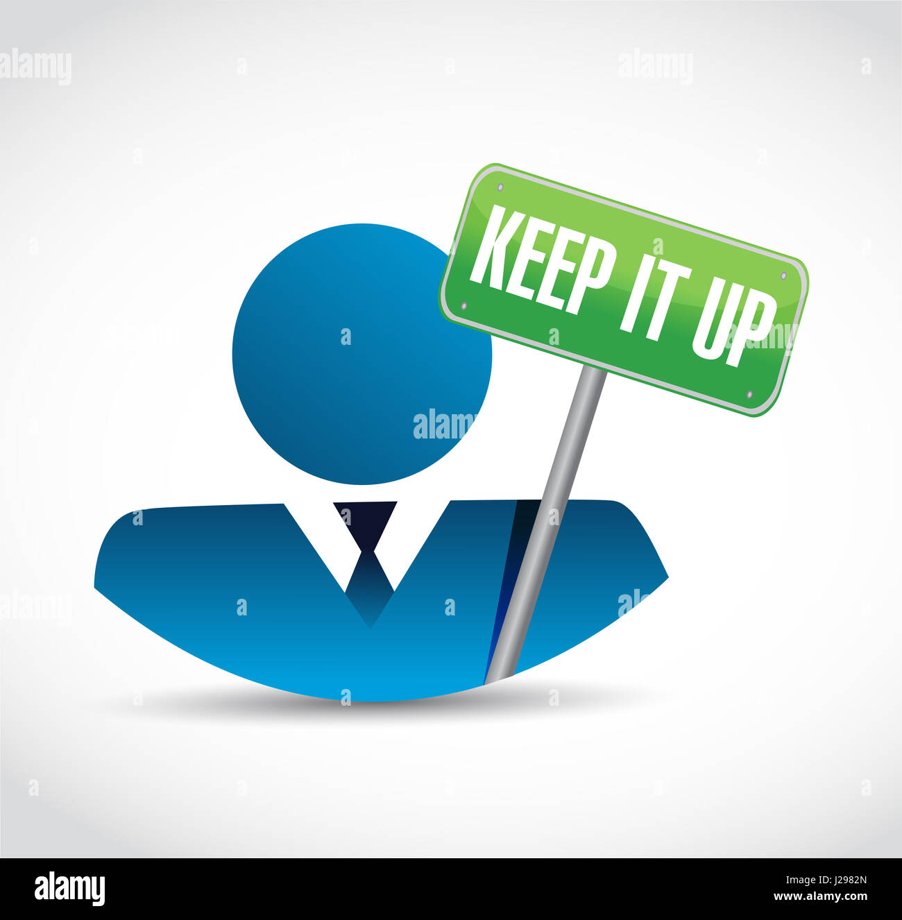Keep it up businessman sign concept illustration design graphic over ...