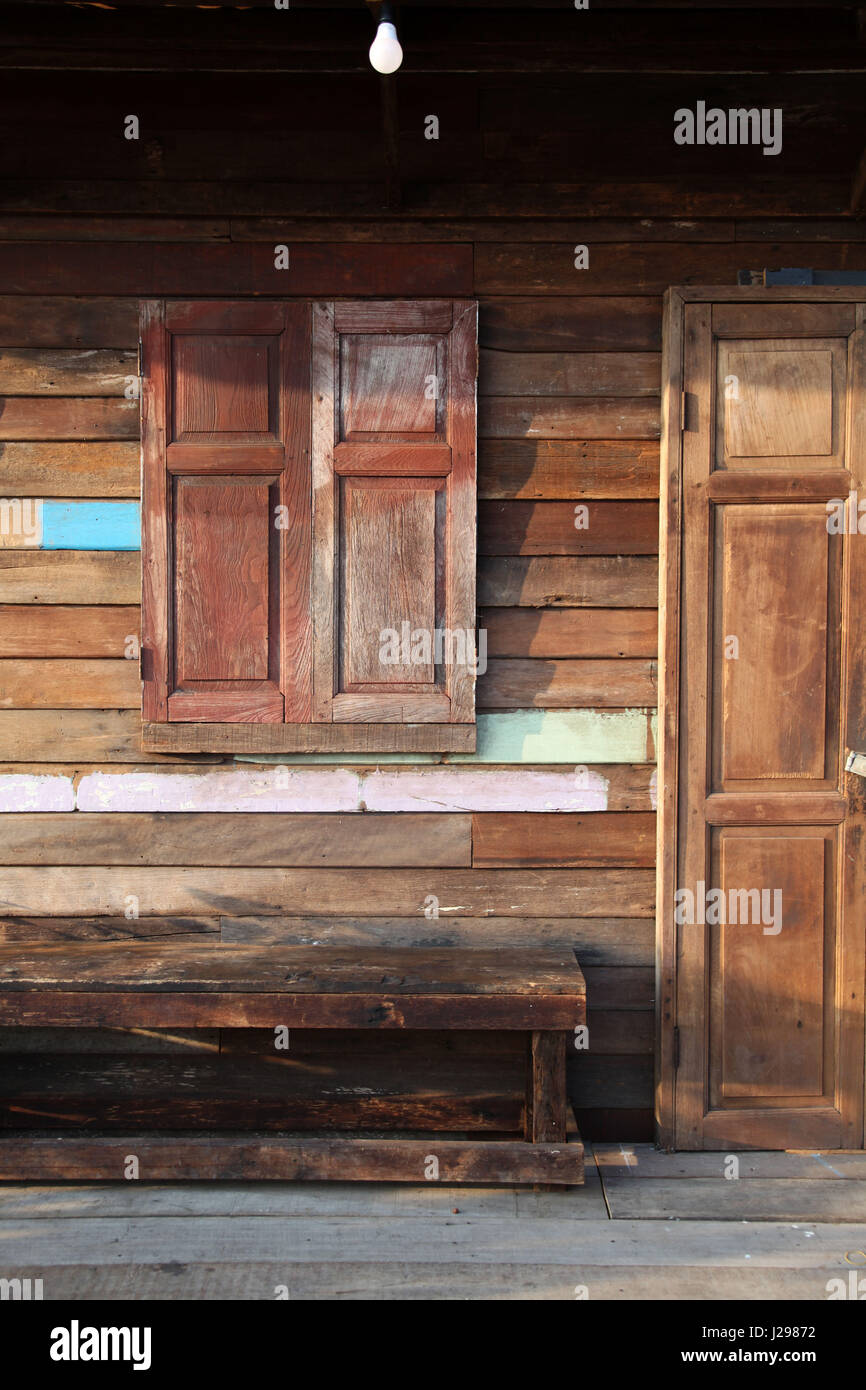 Wood Door and Window Stock Photo - Alamy