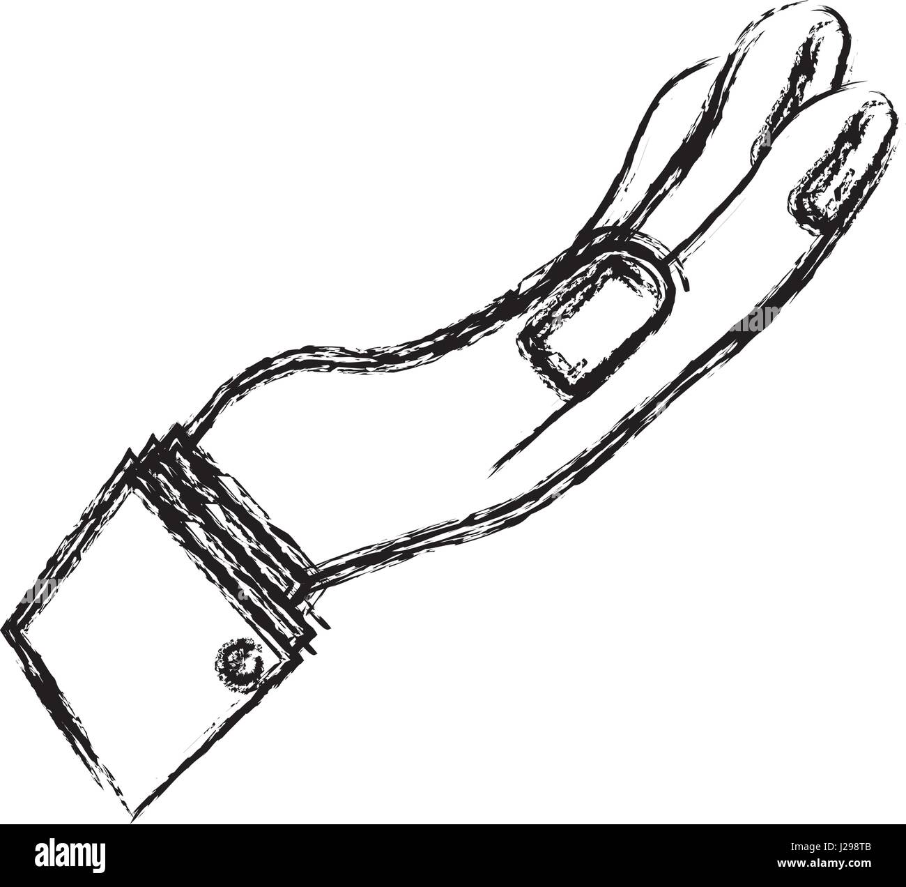 Hand with palm open Stock Vector Image & Art - Alamy