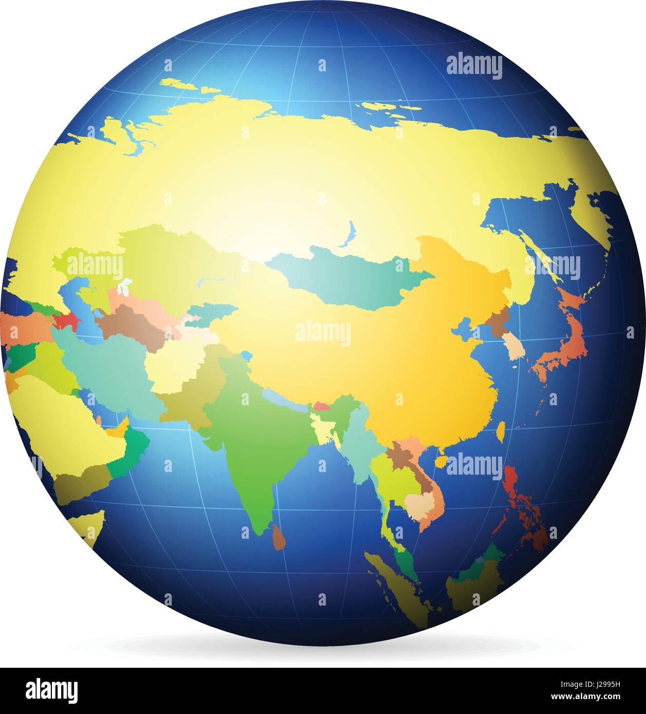 Globe asia Stock Vector Images - Alamy