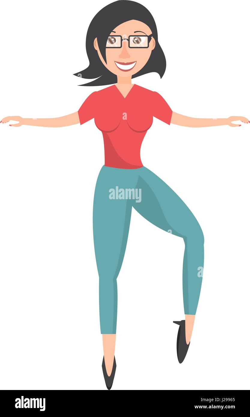 Woman celebrating cartoon Stock Vector Image & Art - Alamy
