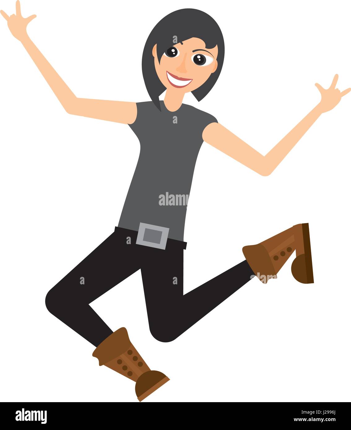 Woman celebrating cartoon Stock Vector Image & Art - Alamy