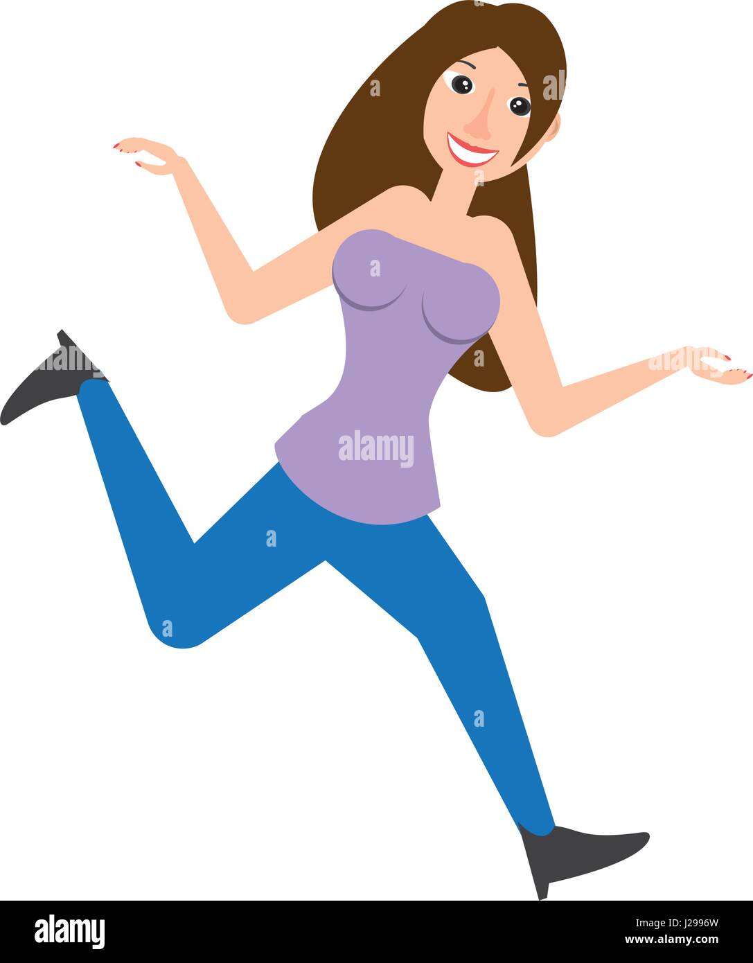 Woman celebrating cartoon Stock Vector Image & Art - Alamy