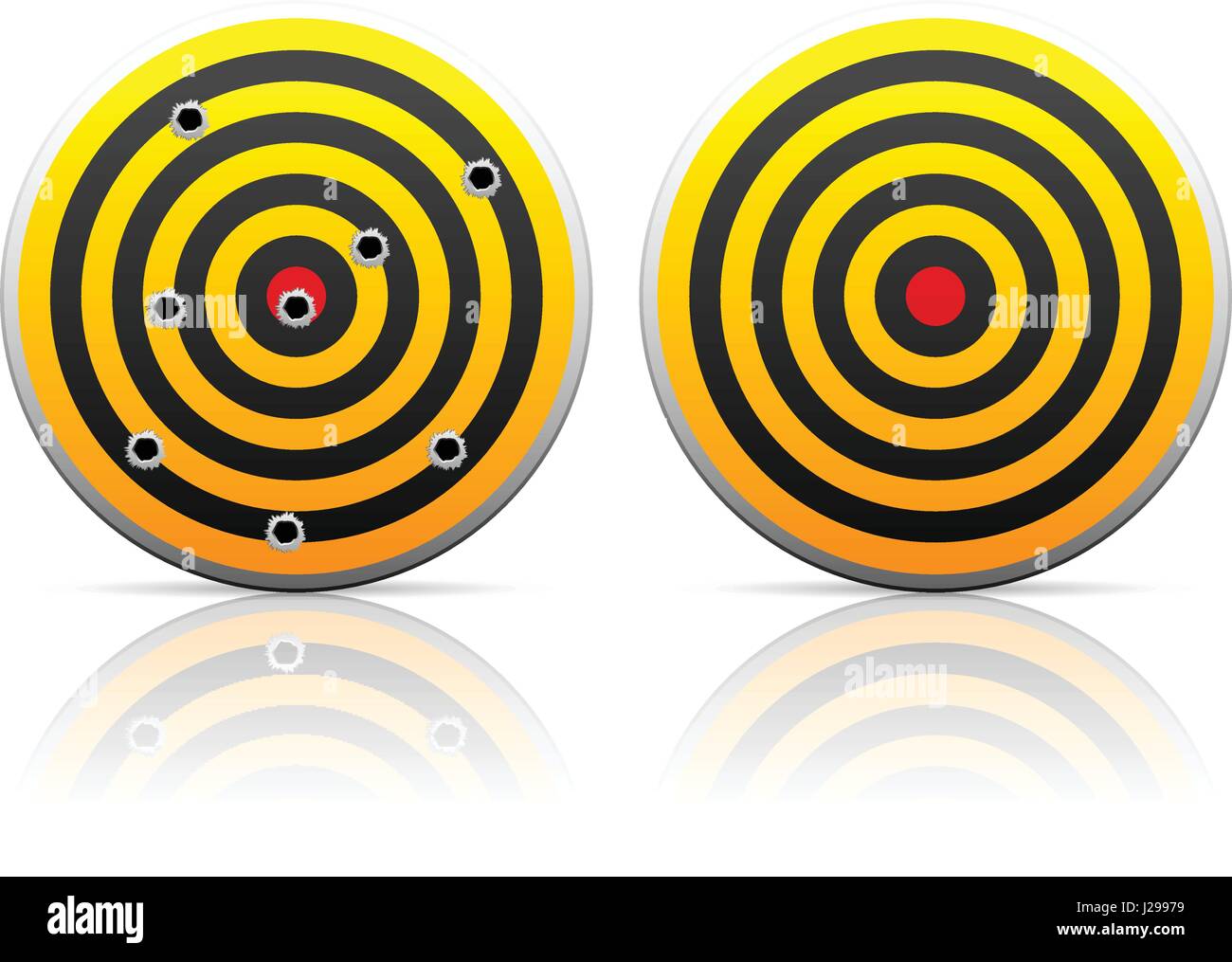 Shooting circle target bullet hole Stock Vector Images - Alamy