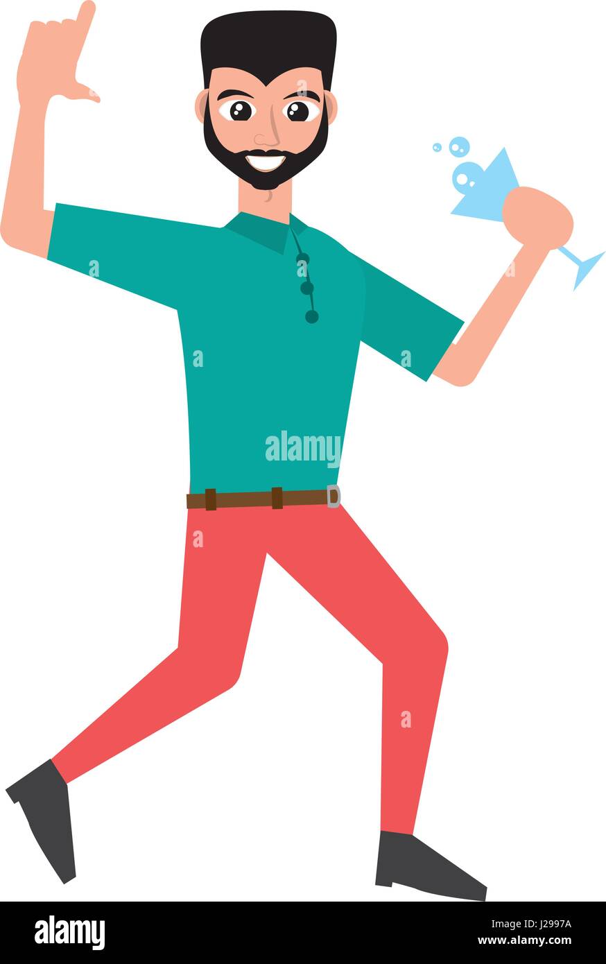 Man celebrating cartoon Stock Vector Image & Art - Alamy