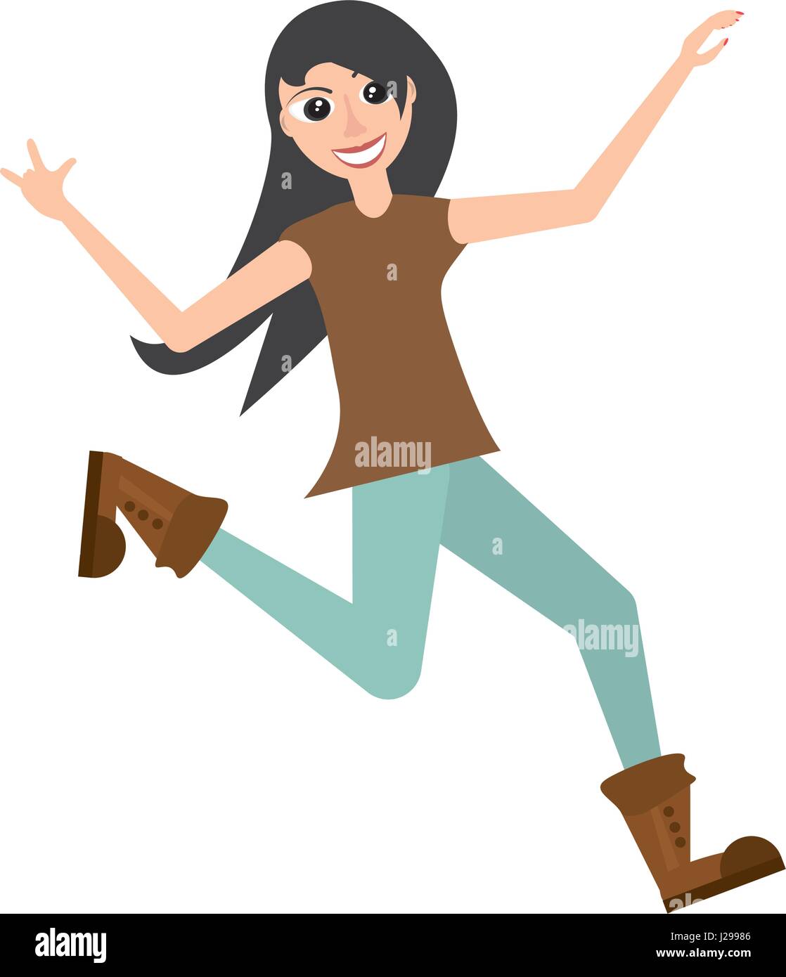 Woman celebrating cartoon Stock Vector Image & Art - Alamy