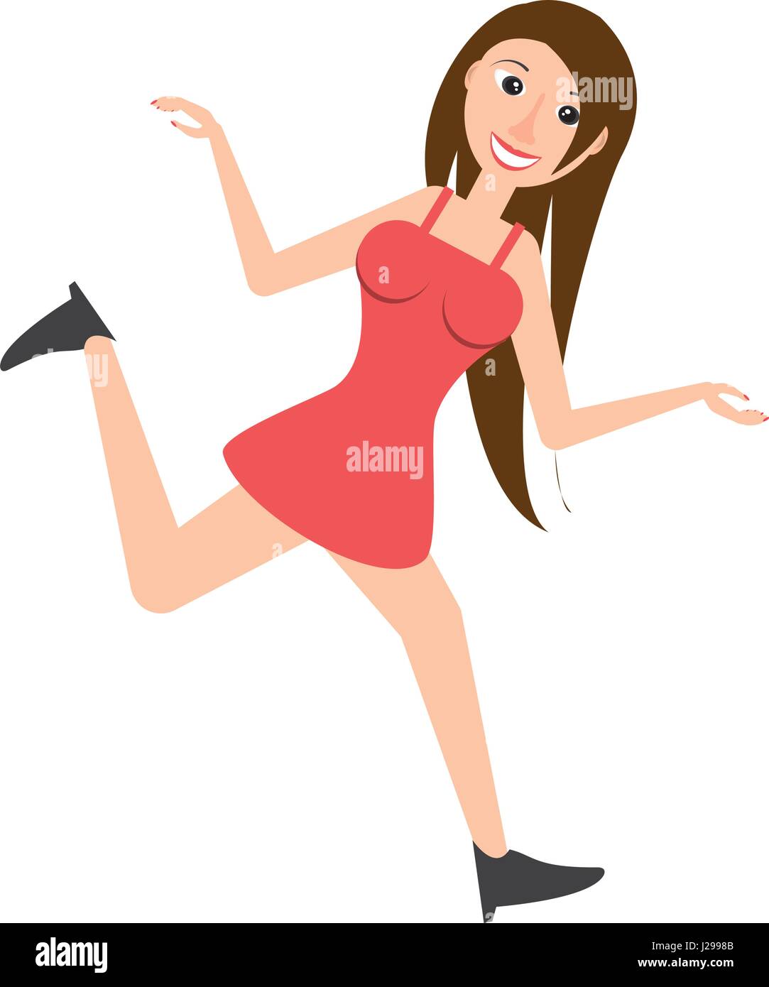 Woman celebrating cartoon Stock Vector Image & Art - Alamy
