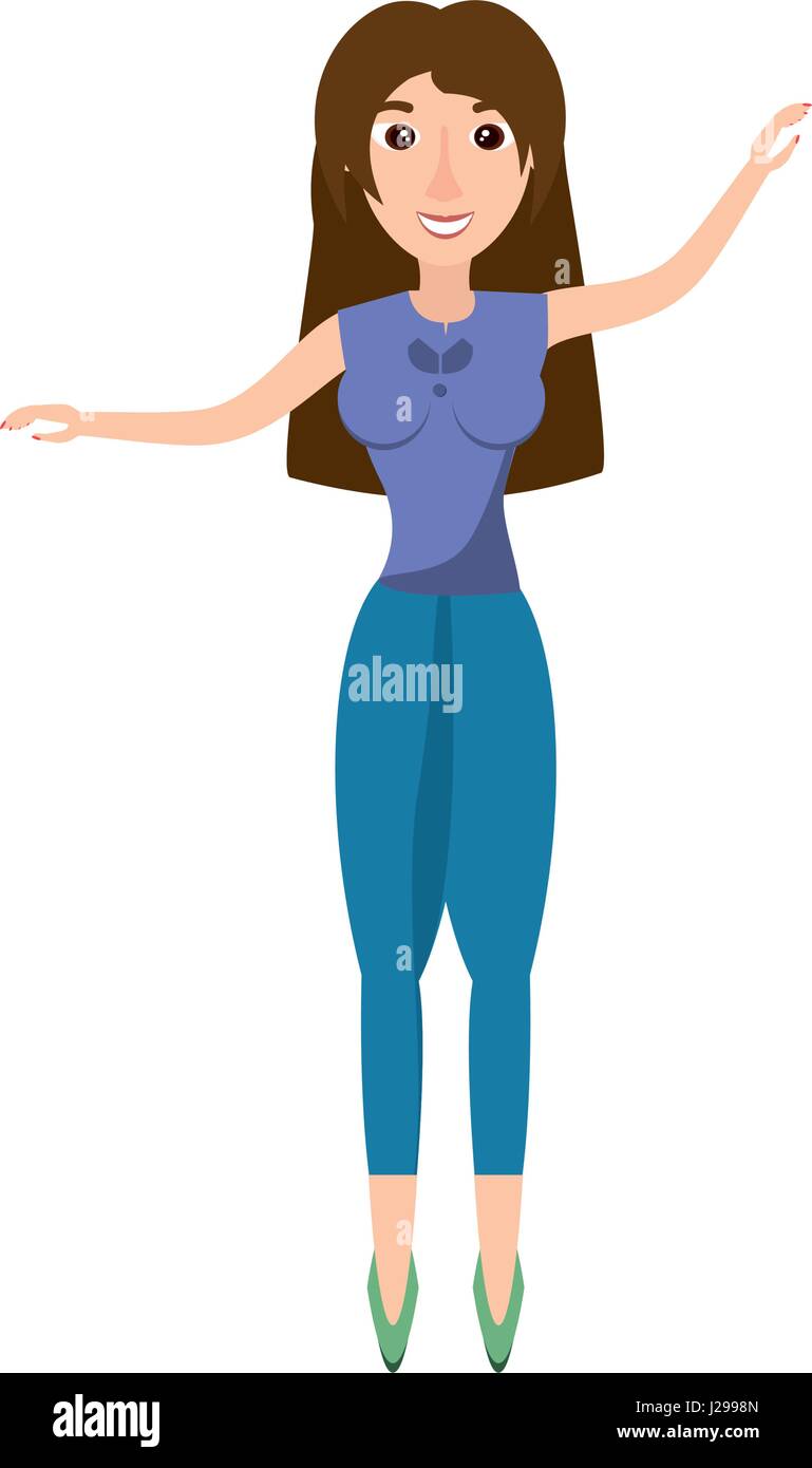 Woman celebrating cartoon Stock Vector Image & Art - Alamy