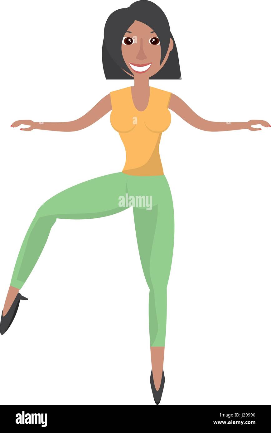 Woman celebrating cartoon Stock Vector Image & Art - Alamy