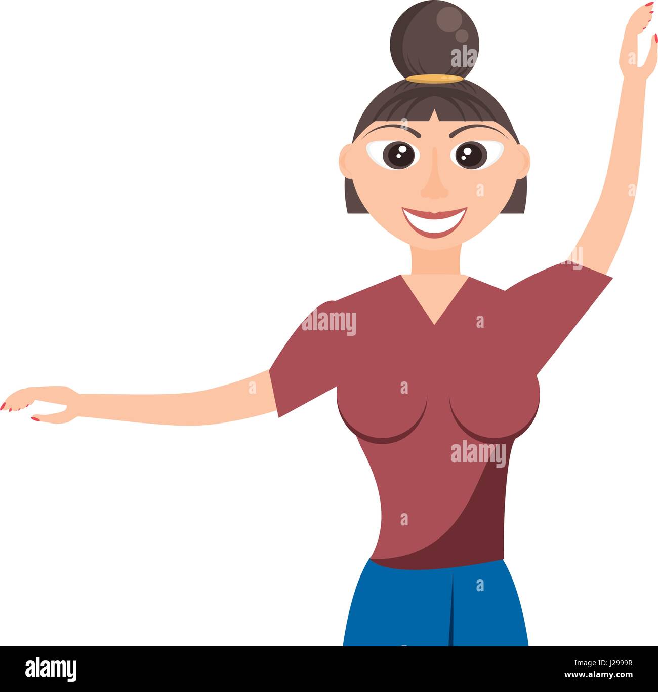 Woman celebrating cartoon Stock Vector Image & Art - Alamy
