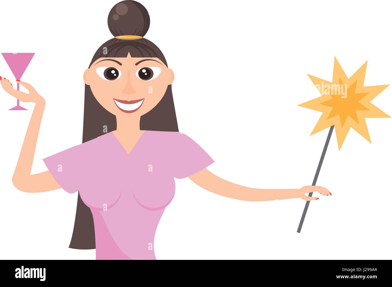 Woman celebrating cartoon Stock Vector Image & Art - Alamy